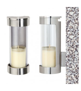 Lantaarn van geborsteld RVS - Boot Grafmonumenten